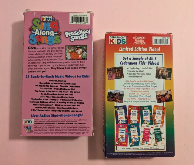 CEDARMONT KIDS - Preschool Sing Along Songs & Preview Collection (VHS ...