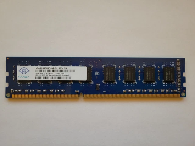NANYA NT4GC64B8HG0NF-DI 4GB 2Rx8 DDR3 PC3-12800U 1600MHz Memory Desktop $7.99 - PicClick CA