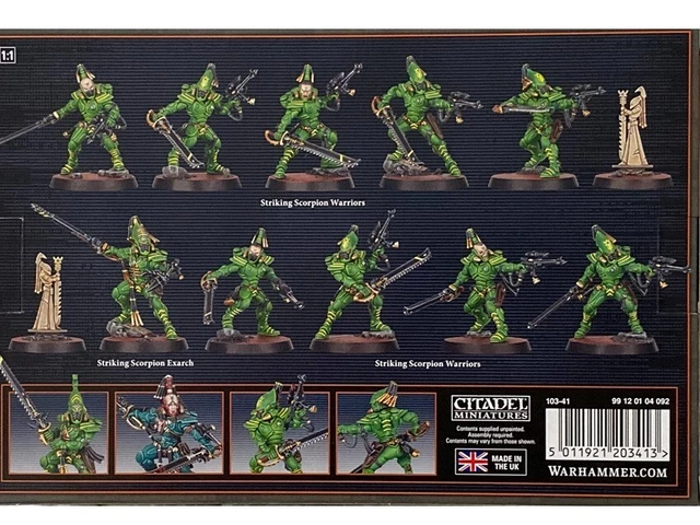 WARHAMMER 40K KILL Team Aeldari NEW Striking Scorpions Single Figures ...