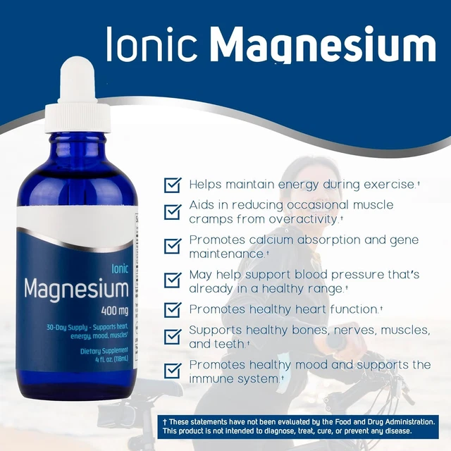 IONIC MAGNESIO 400MG | Supports Muscle, Nerve & Bone Health - 30 ...