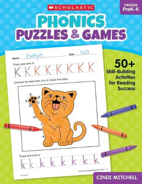 PHONICS PUZZLES & Games for Prek-K: 50+ Skill-Building Activities for ...
