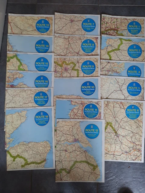 17 X RAC Route - The Wayfarer's Britian Maps - SEE DESCRIPTION £9.49 ...
