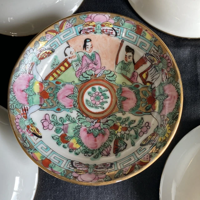 SET OF 5 Famille Rose 4 Inch Dishes ACF £18.11 - PicClick UK