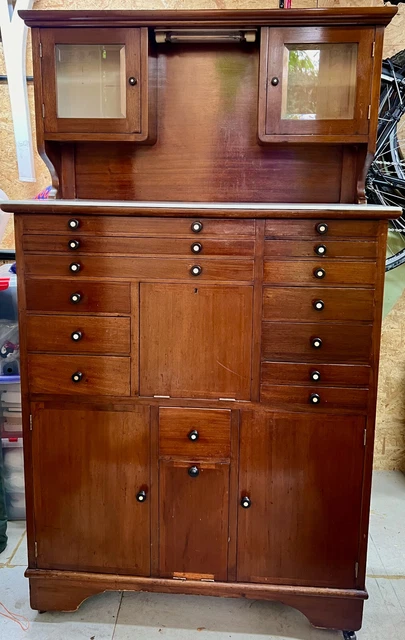 ANTIQUE MAHOGANY DENTAL Cabinet (Claudius Ash of London) £395.00 ...