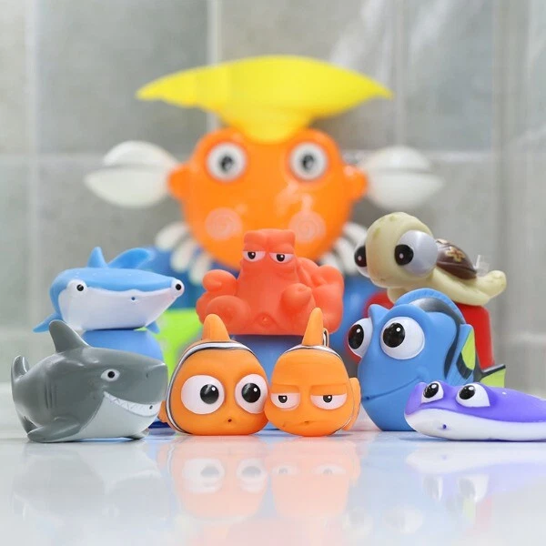 PIXAR FINDING NEMO Water Gun Figure Model Soft Rubber Toy Ornament £19. ...