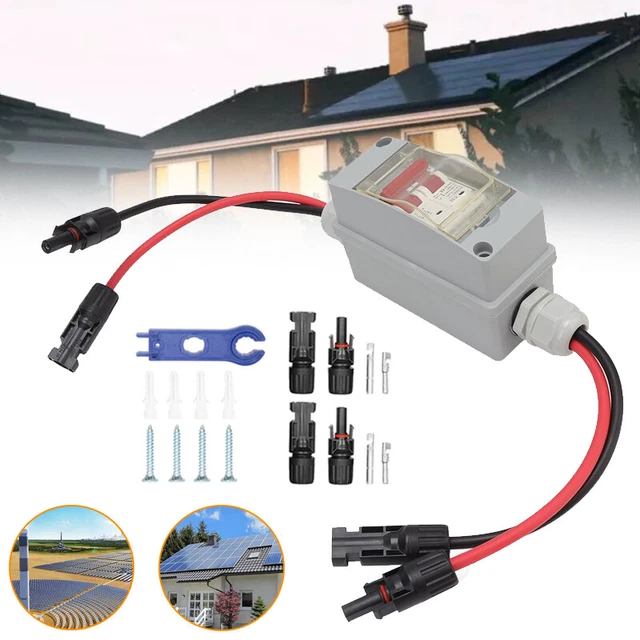 DC TRENNSCHALTER SOLAR PV Umschalter Solaranlage Schutzschalter 2-polig ...