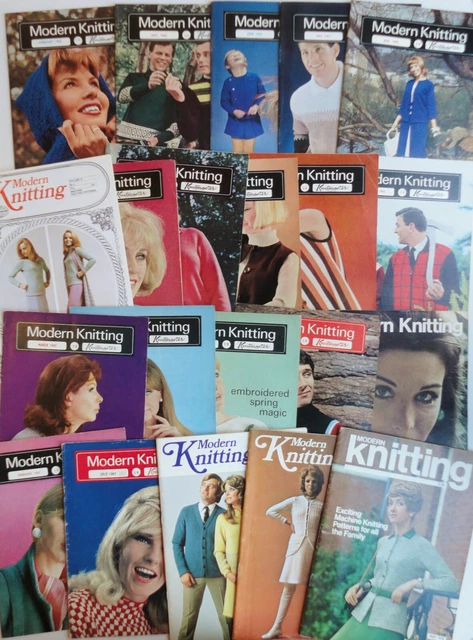 21 VINTAGE 1960s 'Modern Knitting' Magazine Patterns Toys Clothes ...