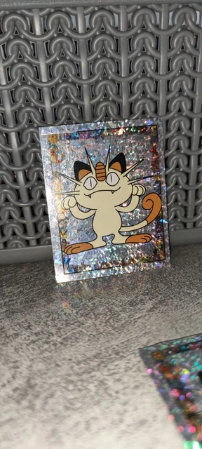 CARTE POKÉMON MERLIN Stickers Nintendo Topps Meowth S11 Holo Prism PSA ...