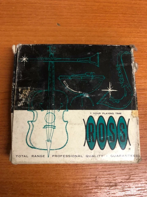 ROSS REEL TO Reel Recording Tape Transistor Recorder Mylar 1960s ...