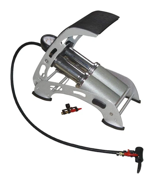 FOOT PUMP TWIN Cylinder - Pro Tyre $54.99 - PicClick AU