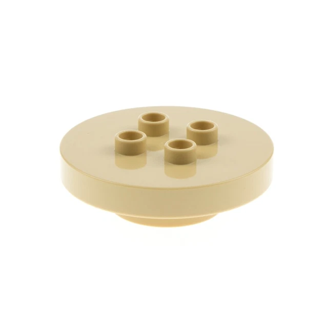 1X LEGO DUPLO Mueble Mesa 4x4 Redondo Beige 2x2 Burl 45004 45013 ...