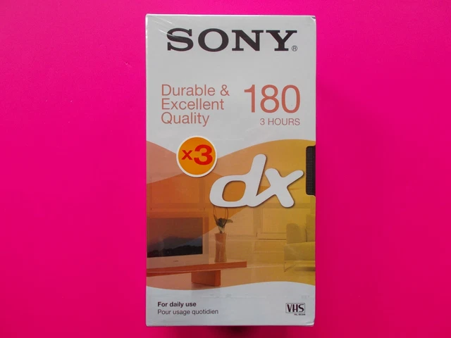 SONY DX VHS TAPES x 3 180 / 3 HOURS - SEALED **BRAND NEW £14.27 ...