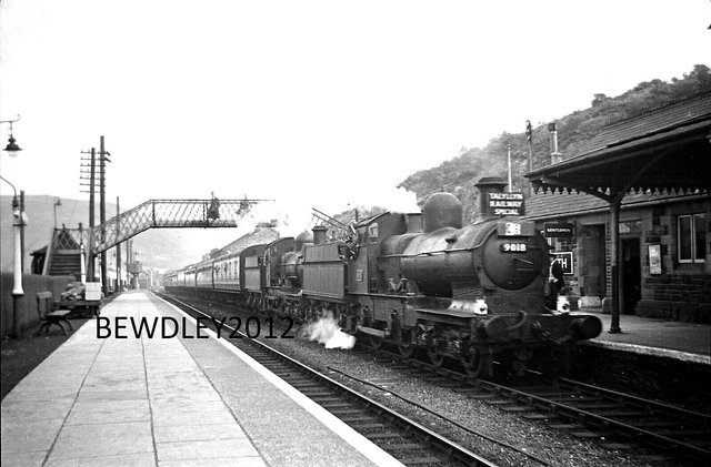 NEGATIVE 6X9 GWR DUKEDOGS 9013 & 9004 TALLYLLYN SPECIAL AT MACHYNLETH ...