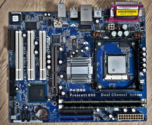 ASROCK P4I65G REV. 1.01 Socket 478 DDR1 mATX AGP Motherboard + CPU ...