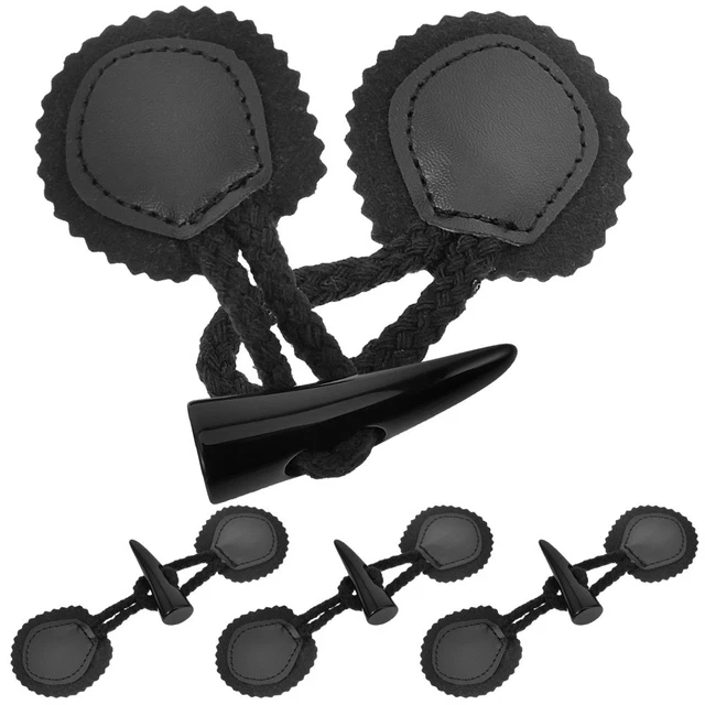 4 PAIRS COAT Toggle Fasteners Closures for Clothing Retro Clothes ...