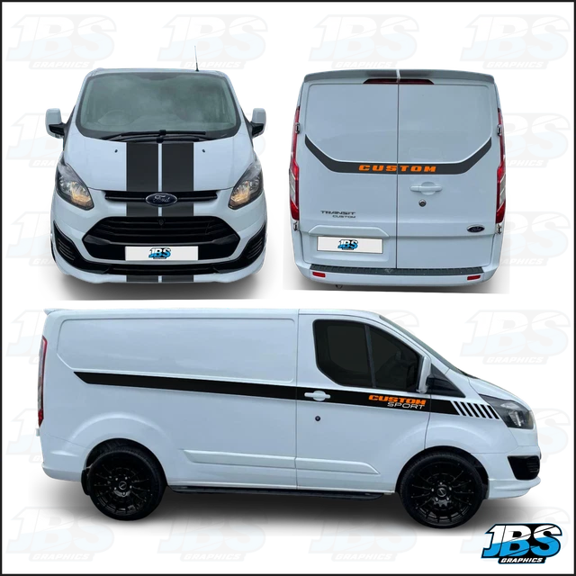 FORD TRANSIT CUSTOM FULL Vinyl Graphics Barn Door Sport Van Stickers ...