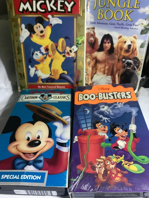 DISNEY'S MICKEY MOUSE,JUNGLEBOOK,BOO-BUSTERS,CARTOON Classics VHS ...