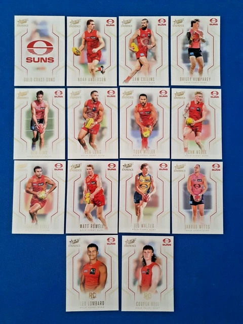 2025 AFL SELECT Eminence Full Base Set & All Rookies Cards - GOLD COAST ...