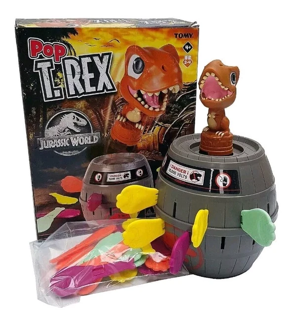 JURASSIC WORLD POP Up T-Rex Board Game Kids Tomy Dinosaur Park Activity ...