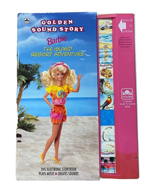 VINTAGE 1992 BARBIE The Island Resort Adventure Golden Sound Story Book ...