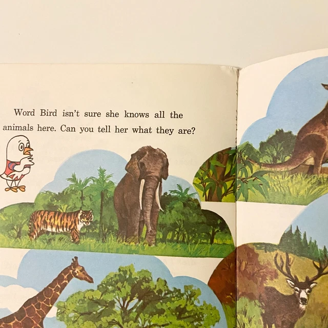 VINTAGE 1977 WILD Animals Golden Word Bird Book Paperback Golden Press ...