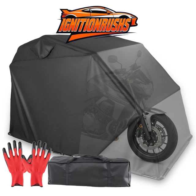 LARGE MOTORBIKE TRIKE Bike Cover Shed Folding Storage Garage Motorcycle ...