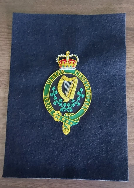 ROYAL ULSTER CONSTABULARY RUC Bullion Embroidered Emblem £25.00 ...