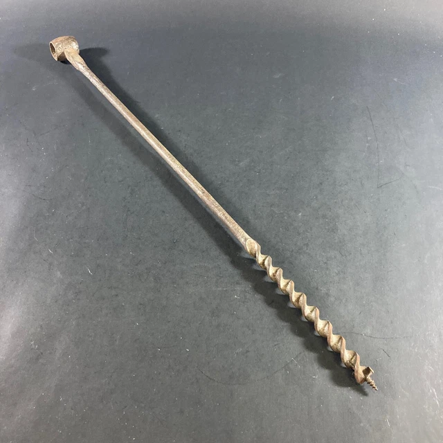 LARGE VINTAGE MATHIESON 5/8" Forged Steel Hand Auger Drill Bit ...