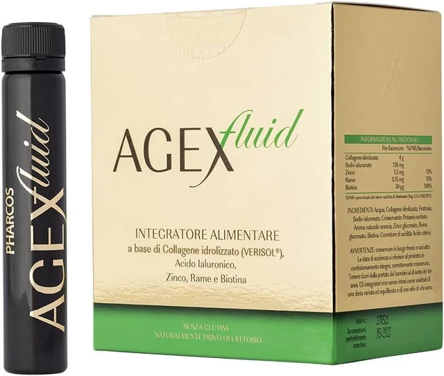 AGEX FLUID INTEGRATORE formula antirughe Collagene Acido ialuronico ...