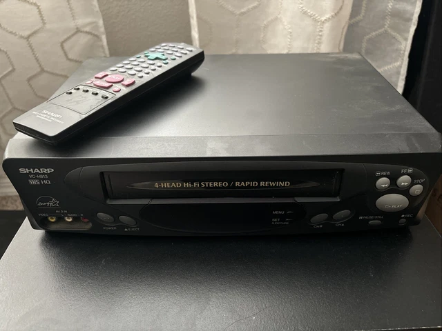 SHARP VC-H813 VCR 4-Head Video Cassette Recorder VHS Player With Remote ...
