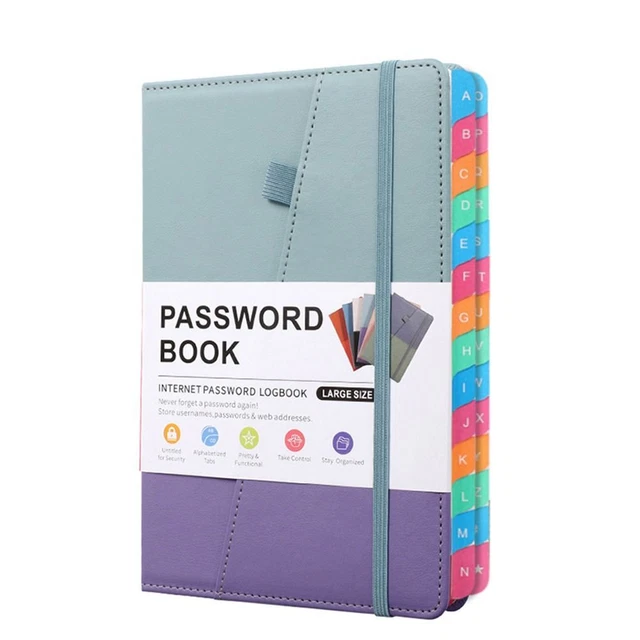 WEBSITE ADDRESS A5 Password Book Large Size Internet Password Logbook ...