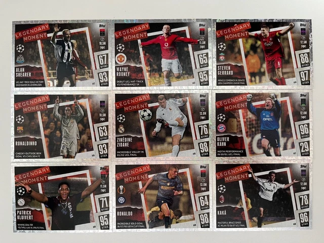TOPPS MATCH ATTAX Champions League 2023/2024- 9 Legendary Moment Karten ...