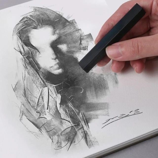 DRAWING CARBON PEN Square Carbon Stick Art Supplies Compressed Carbon ...