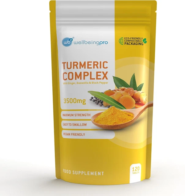 TURMERIC COMPLEX 3500MG Maximum Strength (Up to 4 Months Supply) – with ...