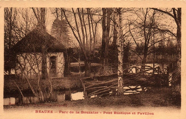CPA 21 - BEAUNE (Côte d'Or) - Parc de la Bouzaize - Pont rustique et ...