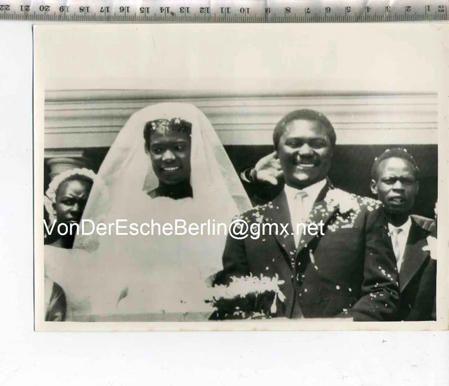 ORIGINAL PRESS PHOTO: KENYA - TOM MBOYA MARRIES MISS PAMELA ODETE in ...