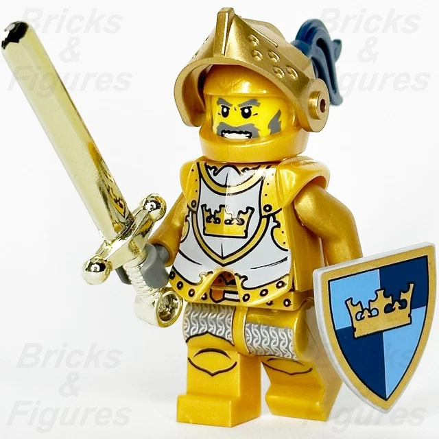 LEGO® CASTLE GOLD Knight Minifigure Fantasy Era Golden Minifig 7079 ...