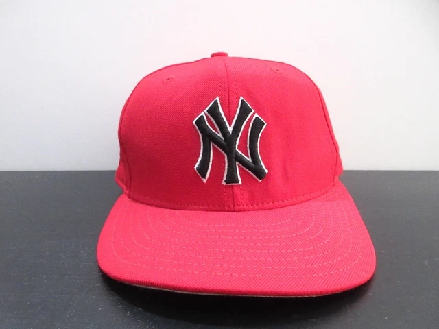 NEW YORK YANKEES Hat Cap Fitted Mens 7 Red Black Fred Durst Limp Bizkit ...