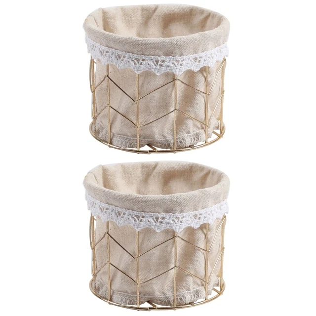 2 COUNT CESTINI Vimini Cesto Di Fiori Ferro Cestino Design EUR 30,18 ...