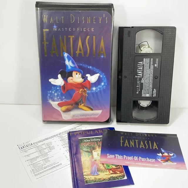FANTASIA (1991, VHS) #1132, Walt Disney Masterpiece Clamshell Case ...