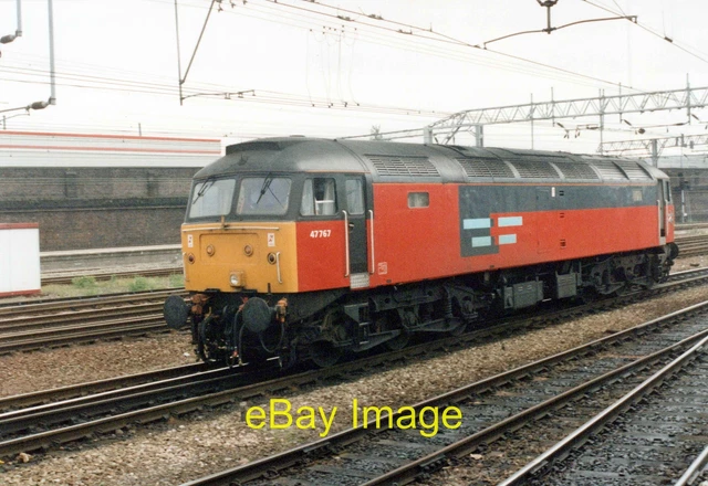 PHOTO RAILWAY 6X4 Class 47 47767 RES Livery Light Engine Crewe c1995 £1 ...