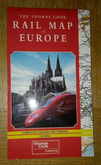 THOMAS COOK RAIL MAP OF EUROPE - 13th EDITION - 2001 £3.49 - PicClick UK