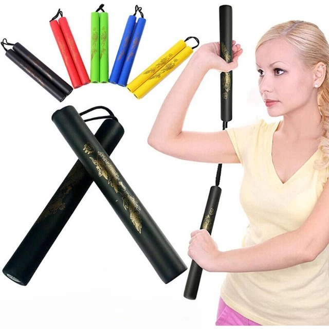 FOAM FOAM NUNCHAKUS Light Weight Martial Prop Fitness Nunchucks Kung Fu ...