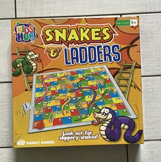 SNAKES AND LADDERS Traditional Childrens Board Game Kids Toy Family Fun ...