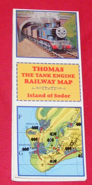 THOMAS THE TANK ENGINE RAILWAY MAP The Island of Sodor, Rev W. Awdry ...