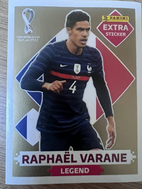PANINI FIFA WORLD Cup Qatar 2022 Extra Legend Sticker Raphael Varane Gold EUR 32,50 - PicClick FR