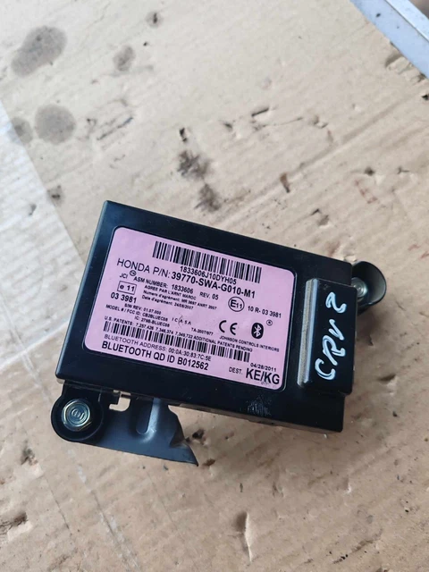 HONDA CR-V MK3 2007-2012 Bluetooth Control Module Ecu 39770-Swa-G010-M1 ...
