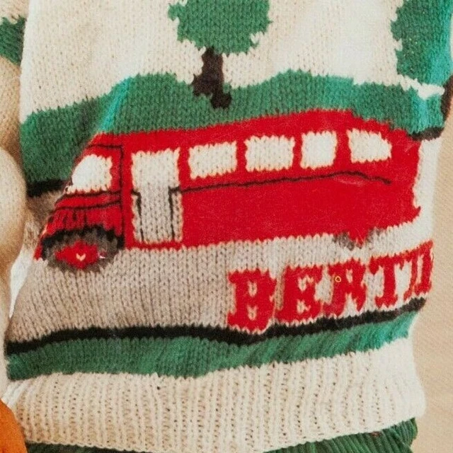 ROBIN KNITTING PATTERN 15030 Bertie Bus Thomas The Tank Engine Sweater ...
