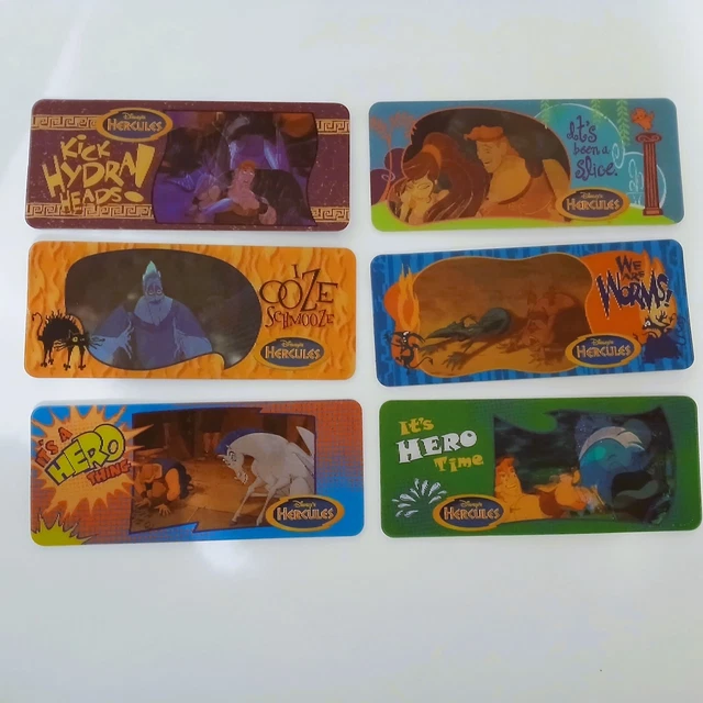 HERCULES WALT DISNEY 3D Motion Cards Full Set Nestle Shreddies Cereal ...