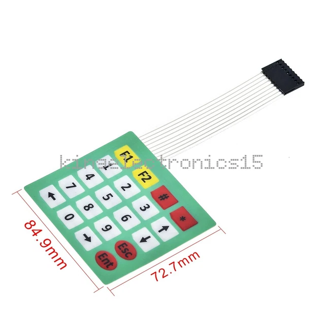 4*5 KEYS 4X5 Matrix Array 20 Key Membrane Switch Keypad Keyboard For ...